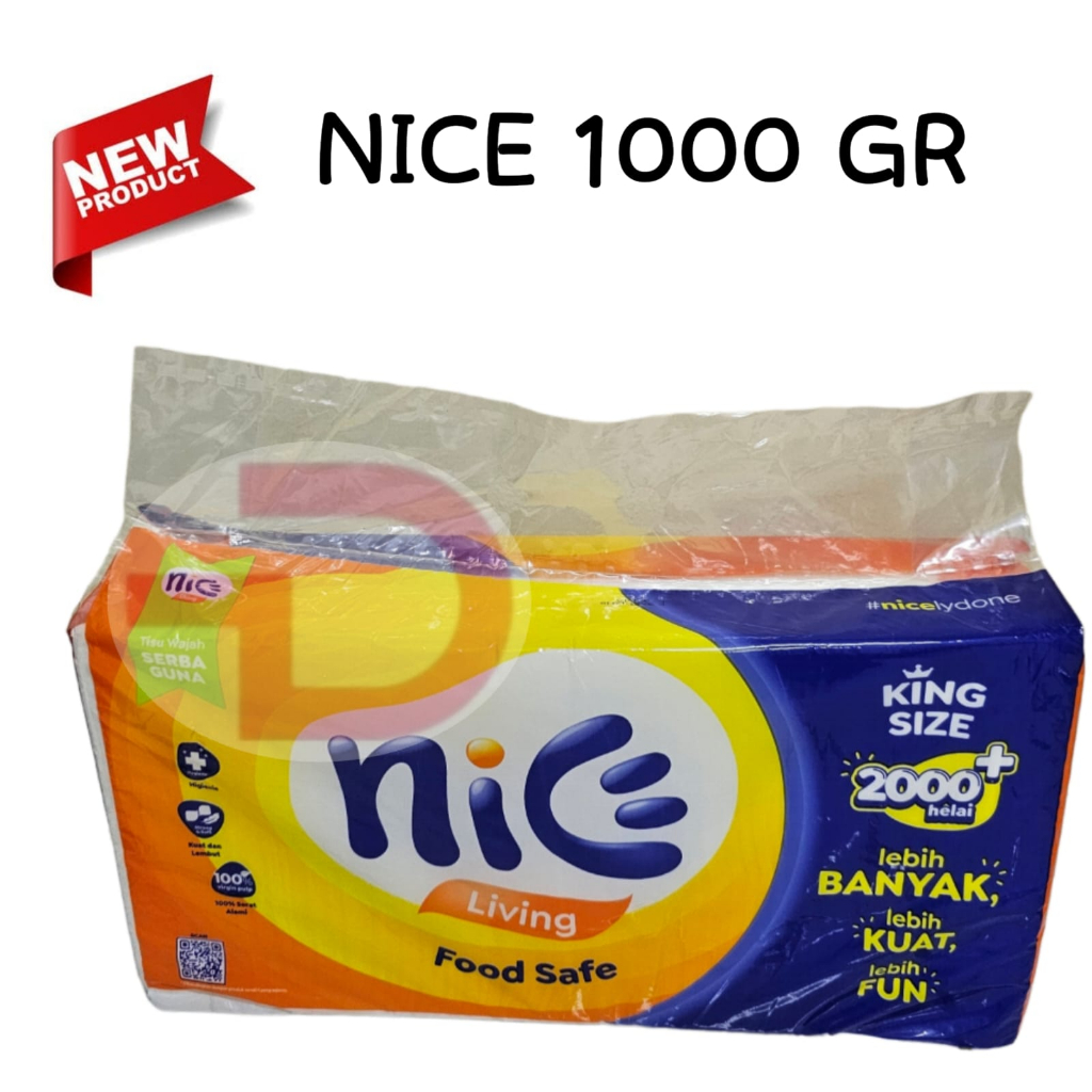 Jual Tissue NICE 1000 Gram Facial tissue 2ply Tisu wajah | Shopee Indonesia