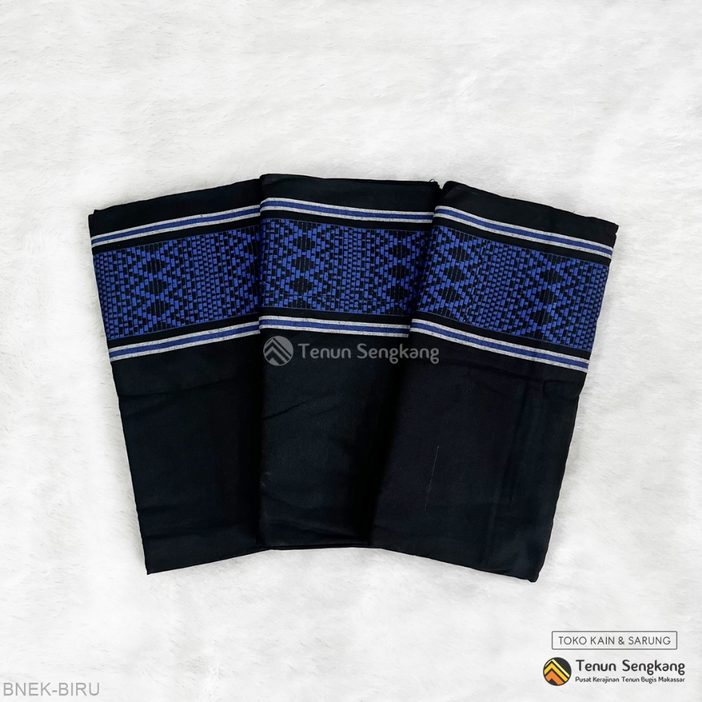 Jual Sarung Bugis Bone Edisi Khusus Hitam Biru - Tenun Sengkang BNEK ...