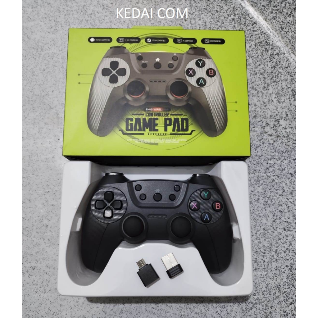 Jual Gamepad Joystick Stick Game Wireless 2.4GHZ PC Laptop Smart TV Box ...