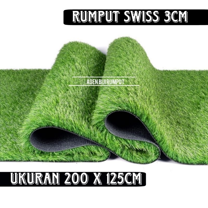 Jual Rumput sintetis swiss 3cm - ukuran 200cm x 125cm - artificial ...