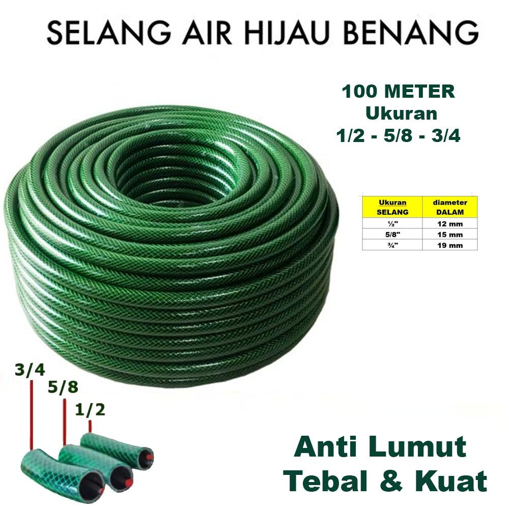 Jual Selang Serat Benang Hijau Garden Panjang 100 Meter - Selang Air ...