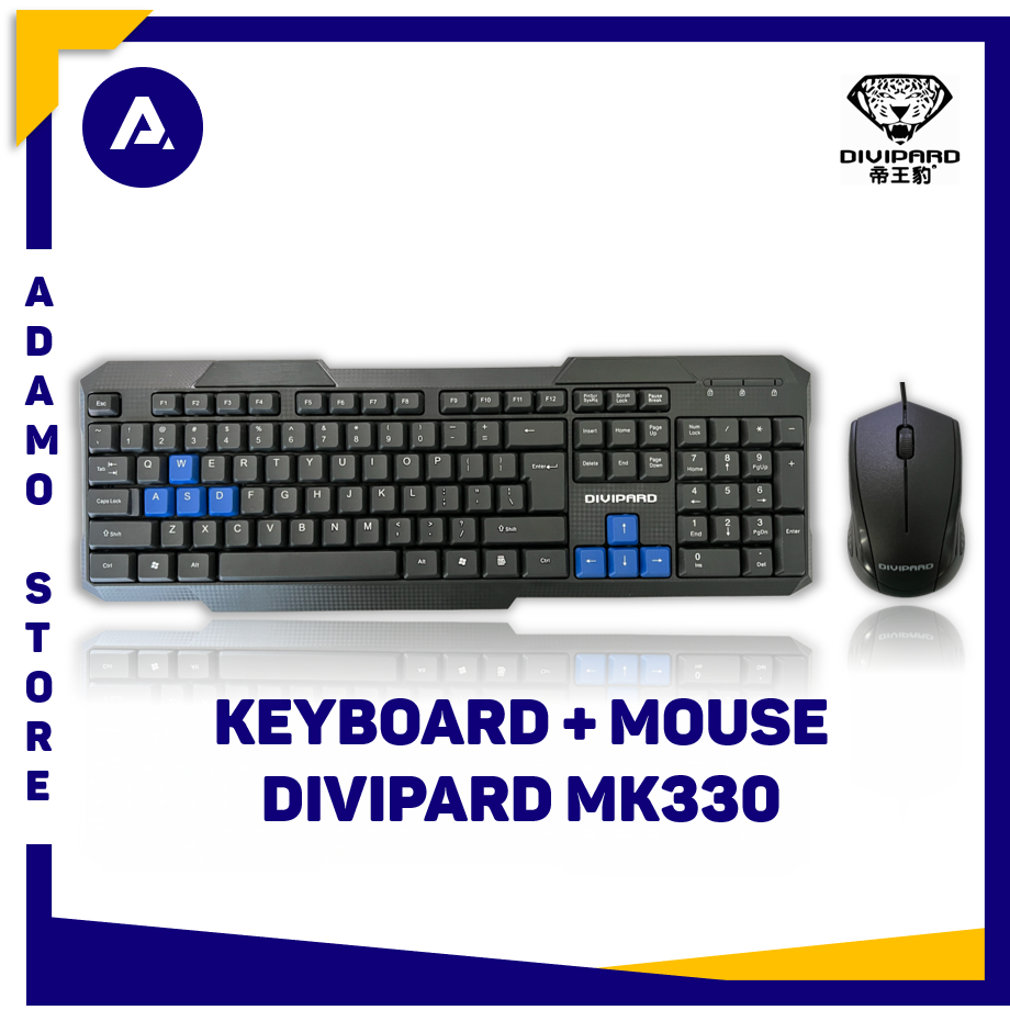 Jual Keyboard Mouse Combo Divipard MK330 USB Office Keyboard | Shopee ...