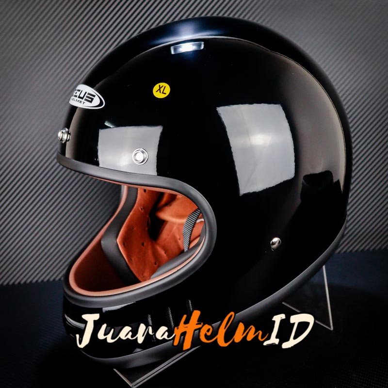 Jual ZEUS HELM ZS816C SOLID / BLACK GLOSSY / RETRO ZS 816C CLASSIC ZS ...