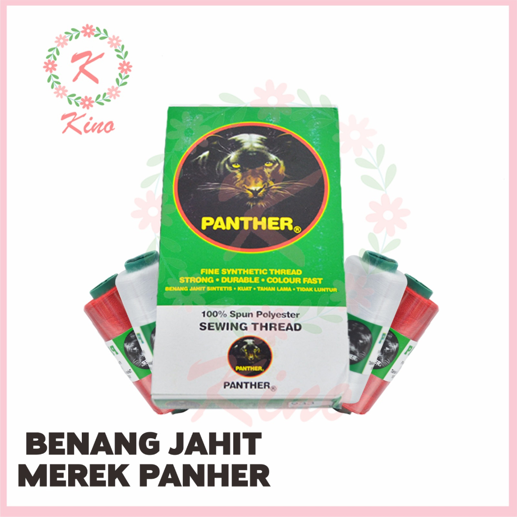 Jual Benang Jahit polyester benang PANTHER 40/2 500 Yard benang warna ...