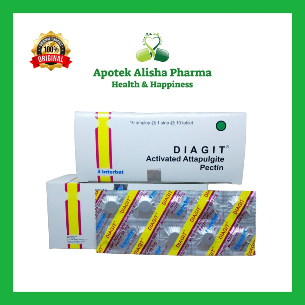 Jual Diagit Attapulgite Pectin Strip 10 Tablet Interbat Obat Diare ...