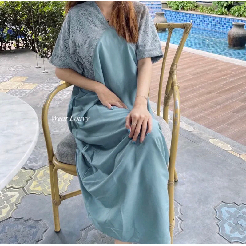 Jual Julie Dress | Dress Katun Brukat Mewah dari BB 40kg - 85kg Jumbo ...