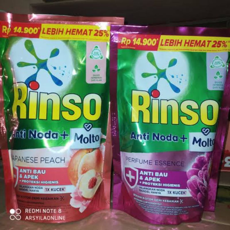 Jual RINSO MOLTO DETERJEN CAIR 565ML VARIAN MIX TERLARIS | Shopee Indonesia