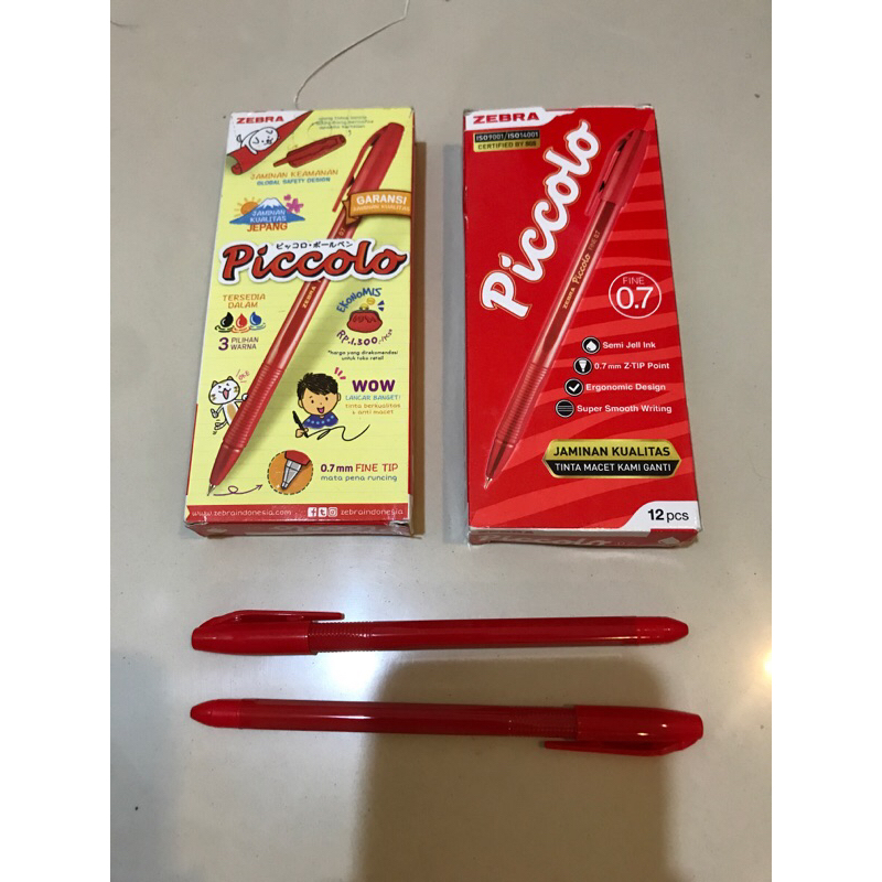 Jual Pulpen zebra Piccolo red 0,7mm | Shopee Indonesia