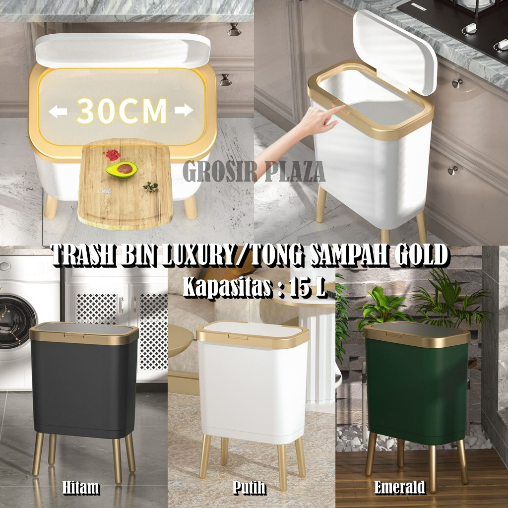 Jual TRASH BIN LUXURY/TONG SAMPAH GOLD/LUXURY/TRASH CAN/TEMPAT SAMPAH ... Jual TRASH BIN LUXURY/TONG SAMPAH GOLD/LUXURY/TRASH CAN/TEMPAT SAMPAH ...