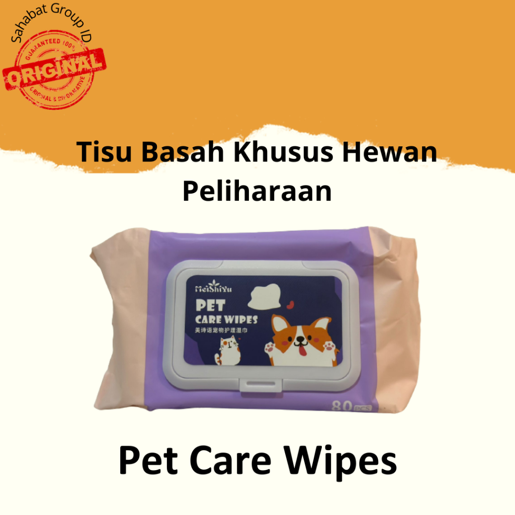 Jual Pet Care Wipes / Tisu Basah Khusus Hewan Peliharaan Anti Bakteri ...