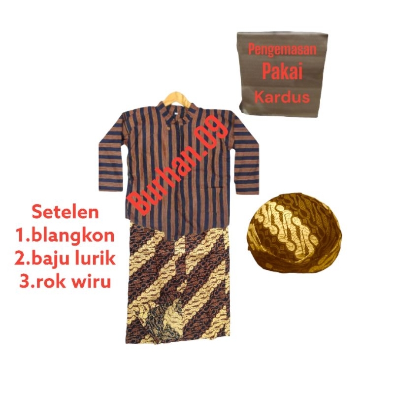 Jual BAJU ADAT ANAK//SURJAN LURIK ANAK/BAJU ADAT JAWA/baju adat | Shopee Indonesia