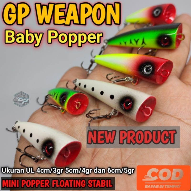 Jual Baby Popper GP Weapon / Popper GP Weapon 4cm 5cm 6cm | Shopee ...