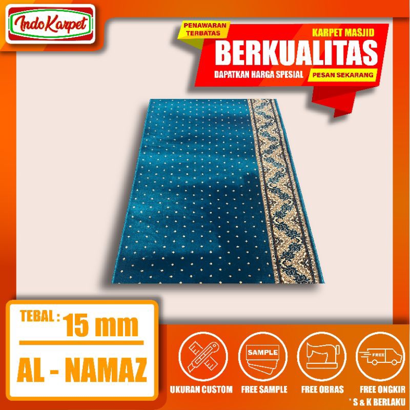 Jual Karpet Masjid Tebal 15mm Al Namaz Meteran Empuk / Karpet Sajadah / Karpet Mushola | Shopee ...