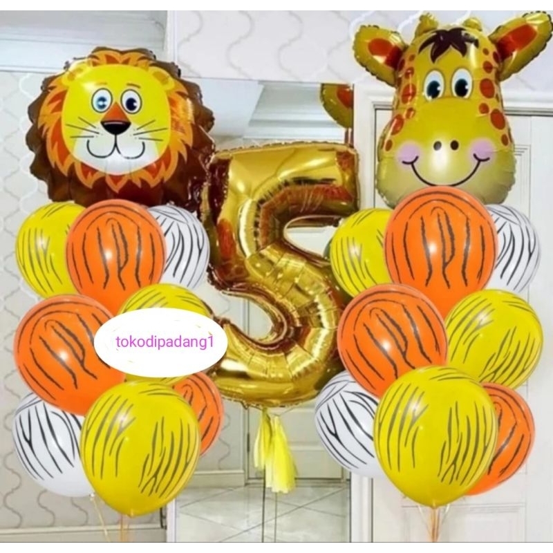 Jual Balon Latex Animal bahan tebal / Balon Latex Hewan Motif Loreng ...