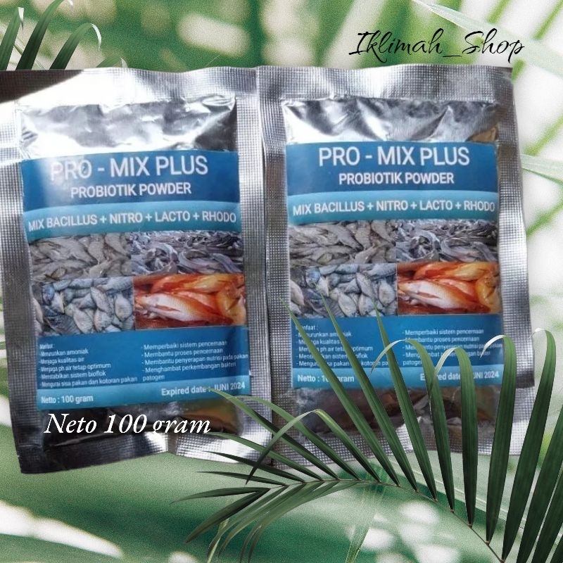 Jual probiotik pro mix plus 100 gram/ probiotik kolam bioflok | Shopee Indonesia