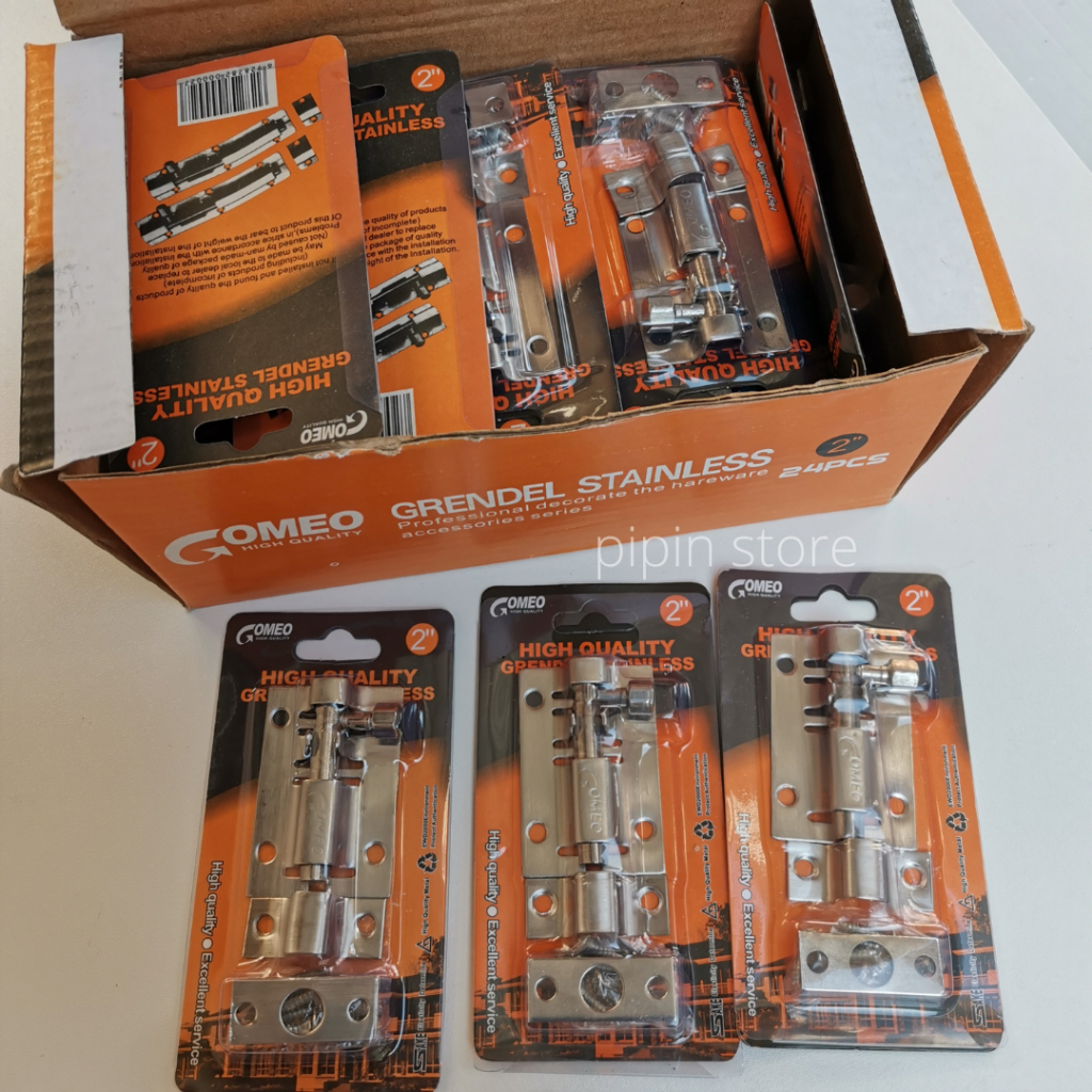 Jual Grendel Slot Jendela Stainless 2 Inch 1 Box isi 24 pcs 2 lusin ...