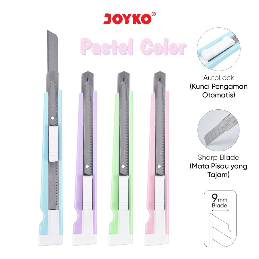 Jual CUTTER - JOYKO A-300A Autolock warna Pastel ukuran sedang ...