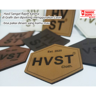 Jual Label Kulit Sintetis Custom Grafir I Tag Kulit Imitasi I Brand ...