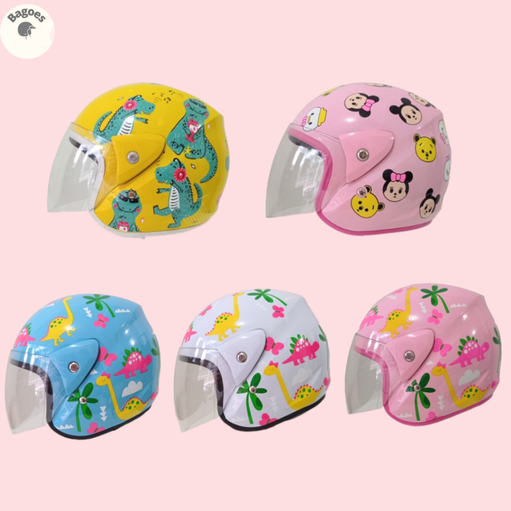 Jual Helm Anak Kop Motif Dino Lucu SNI Untuk Usia 3 -12 Tahun SNI ...