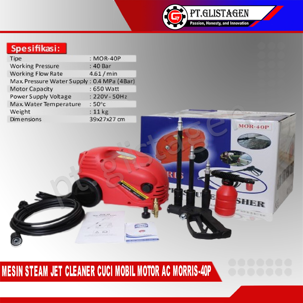 Jual MORRIS MOR-40P Mesin Jet Cleaner Steam Cuci Mobil Motor AC MORRIS ...