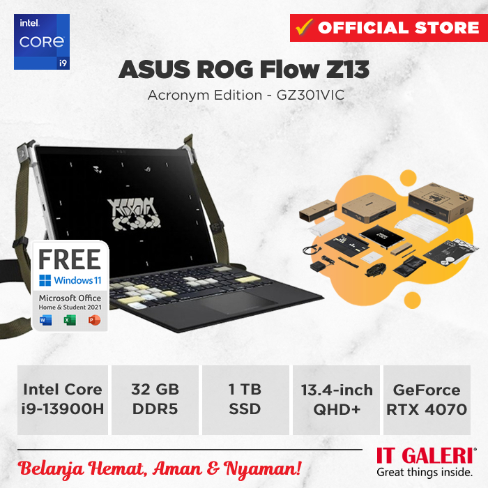 Jual ASUS ROG FLOW Z13 ACRONYM EDITION GZ301VIC-ACRONYM GeForce RTX ...