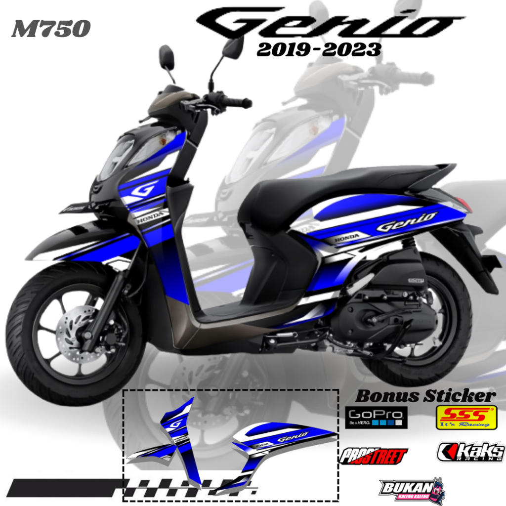 Jual Lis Stiker Striping Motor Honda Genio M750 List Sticker Aksesoris ...