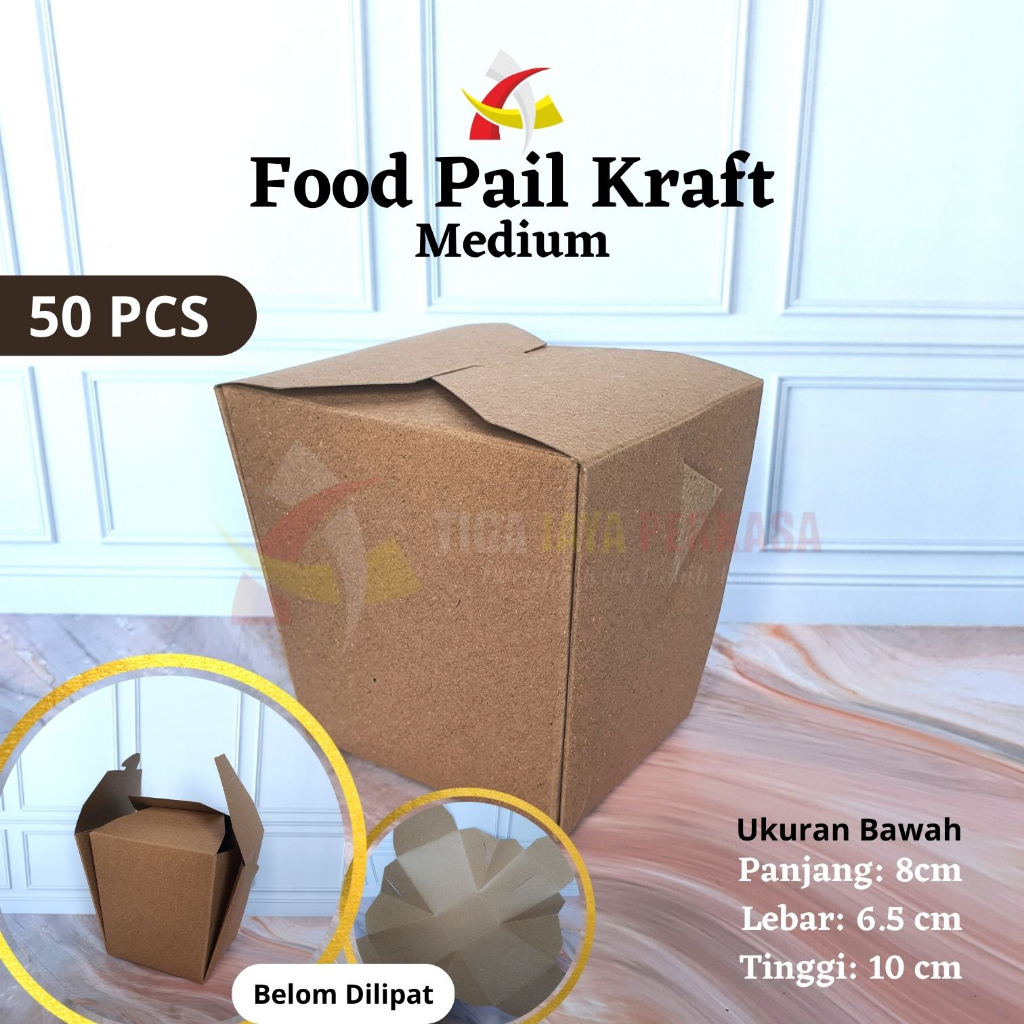Jual Food Pail M Kraft FOBO / Paper Rice Box / Lunch Box Laminasi ...