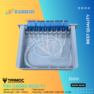 Jual Tarmoc Splitter FO 1:8 SC/UPC | Splitter 1:8 Box Cassette Fiber ...