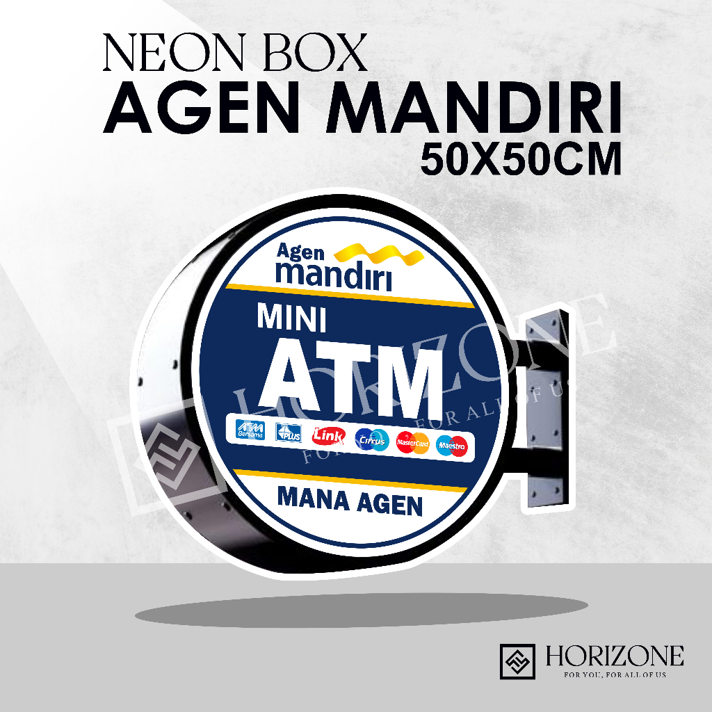 Jual Neon Box Akrilik Agen MANDIRI 50x50 Cm | Shopee Indonesia