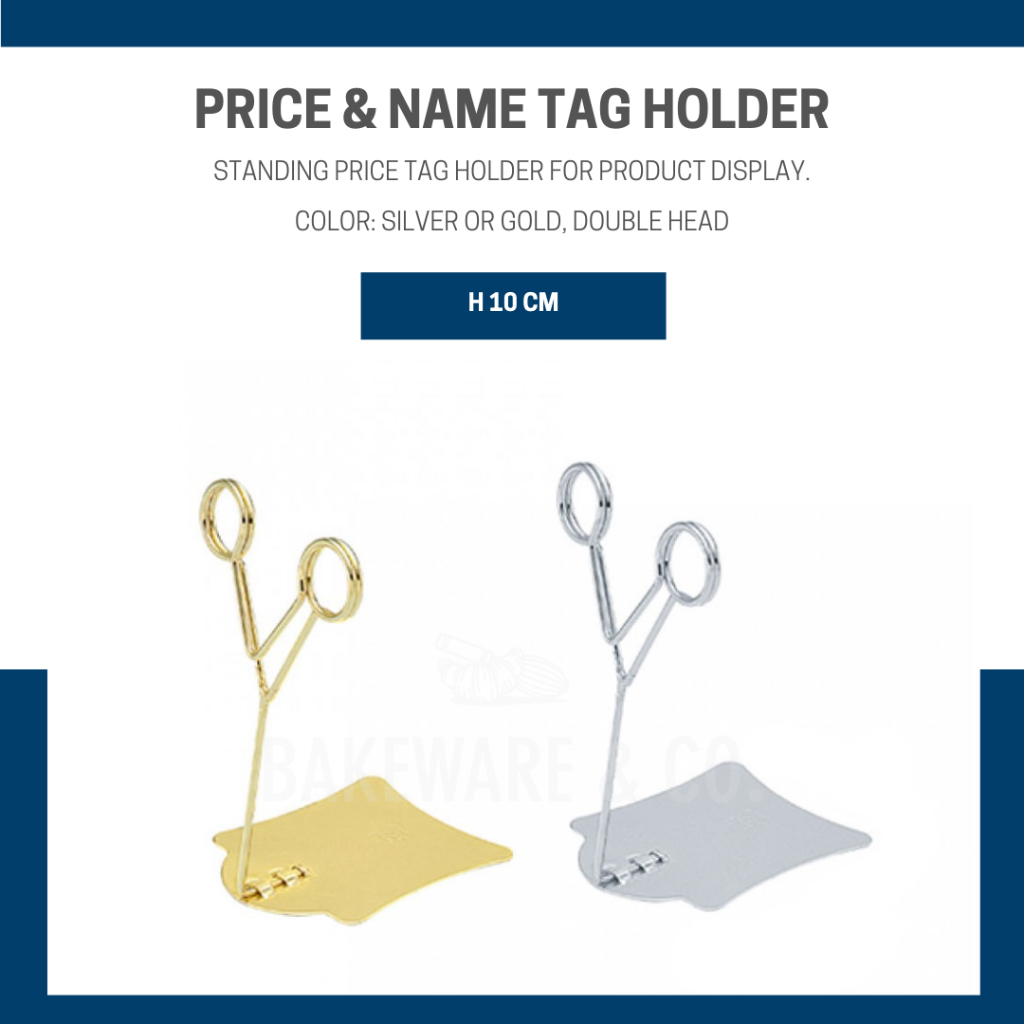 Jual Price Name Tag Standing Display Holder - Stainless Food Grade V ...