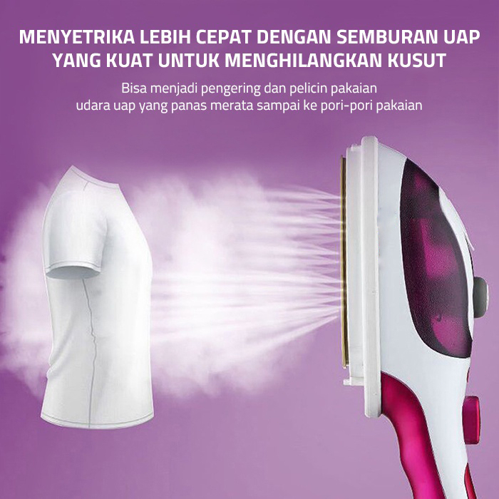 Jual Setrika Listrik Uap Mini Steamer Iron Purple Setrika Portable ...