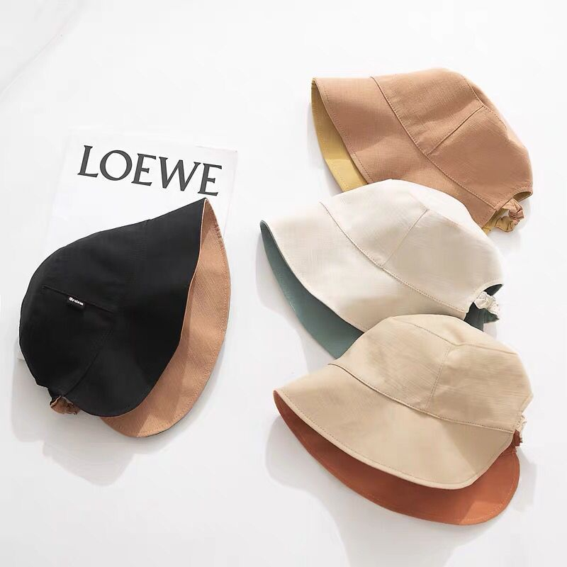 Jual Caliloops Topi Bucket Hat Pantai Wanita Korea Lebar Reversible Susie | Shopee Indonesia