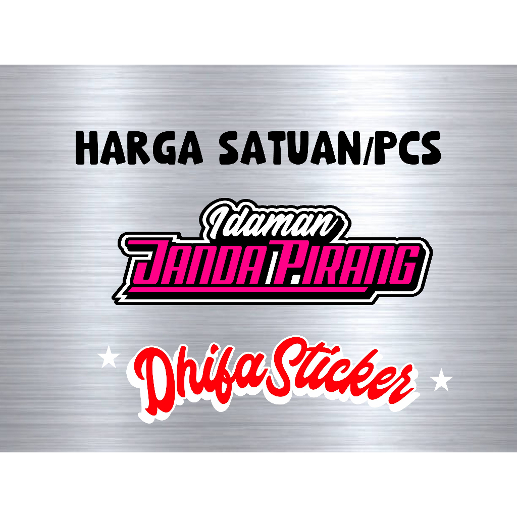 Jual stiker IDAMAN JANDA PIRANG stiker viral stiker motor stiker ...