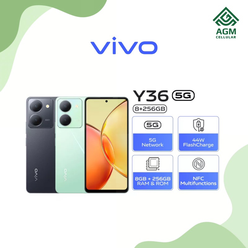 Jual HANDPHONE VIVO Y36 5G RAM 8GB/256GB (Mystic Black & Crystal Green) | Shopee Indonesia