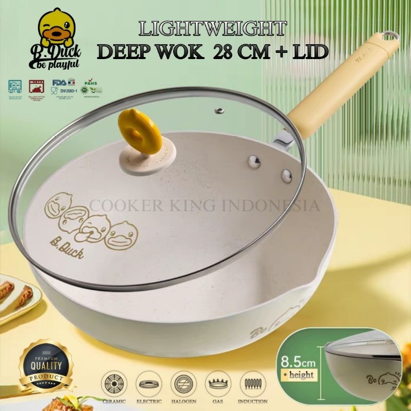 Jual Cooker King Wok Frying Pan B.DUCK Premium Cookware Series Non ...