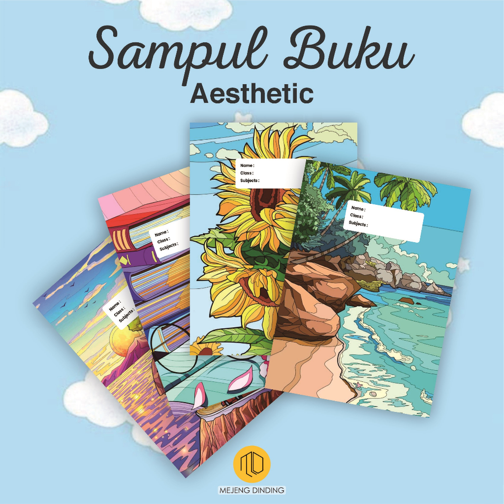 Jual SAMPUL BUKU AESTHETIC ISI 10 PCS / SAMPUL BUKU MOTIF FULL COLOUR 2 ...