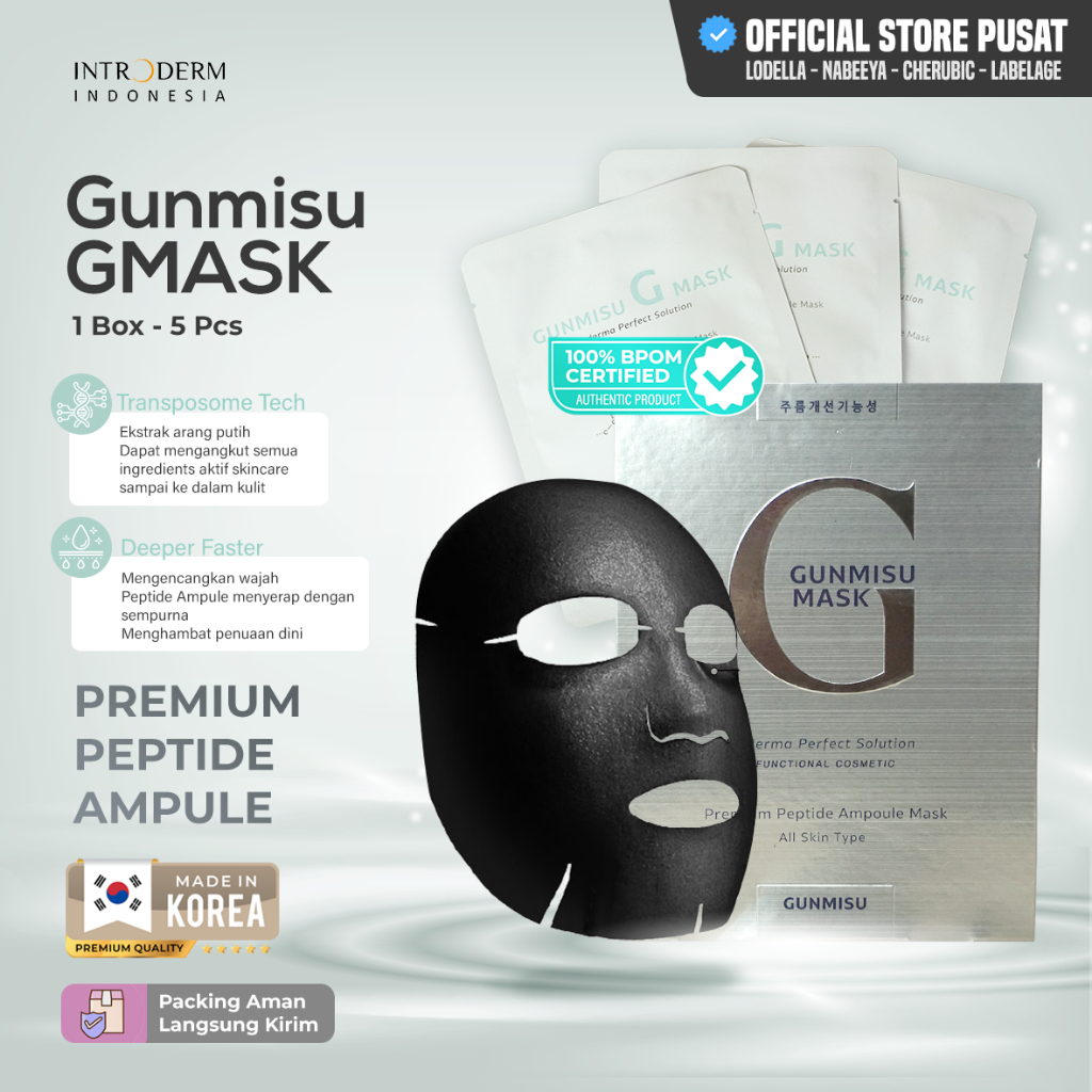 Jual Masker Wajah Liquid G Mask Gunmisu Tekstur Cairan Ringan Bahan ...