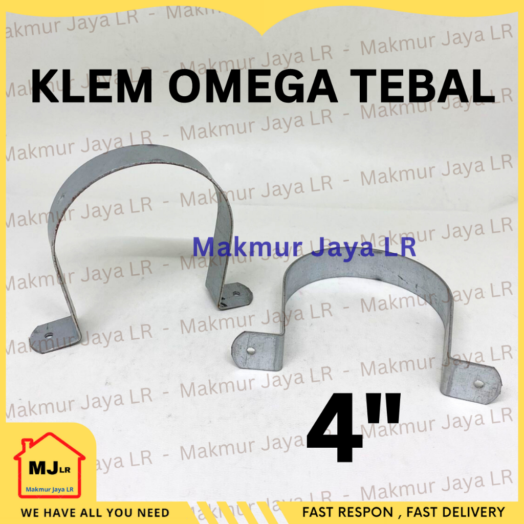 Jual Klem Pipa Omega Tebal 4" 4 inch - Plat Galvanis / Klem pipa / klem ...
