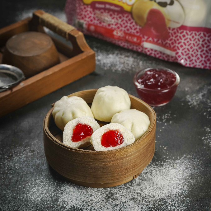 Jual Li Pao Mini Pao Stroberi Isi 25 pcs 430 gr | Bakpao Mini | Frozen ...