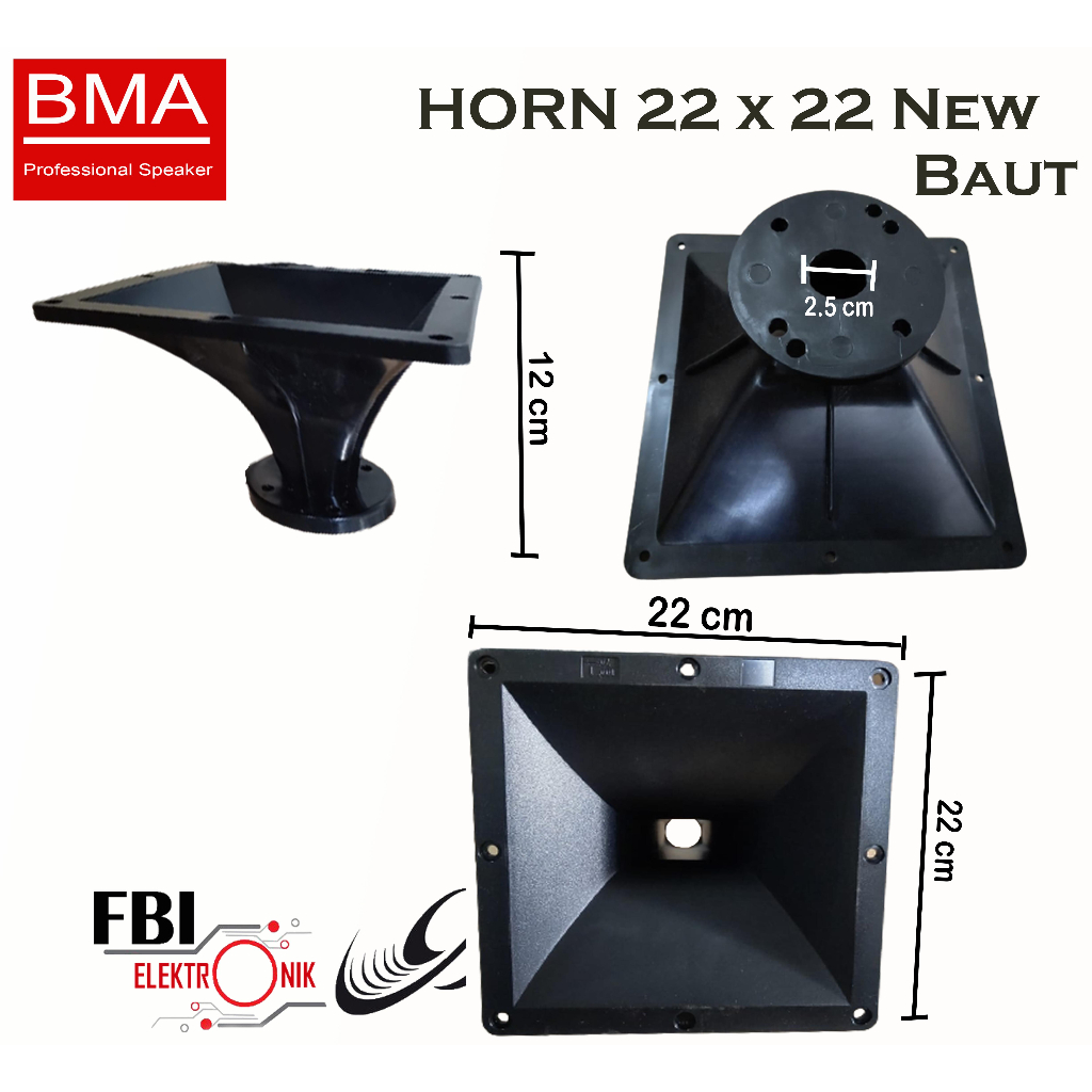 Jual Tweeter horn Baut PVC Tebal / Twiter Corong 22 x 22 CM / Horn ...