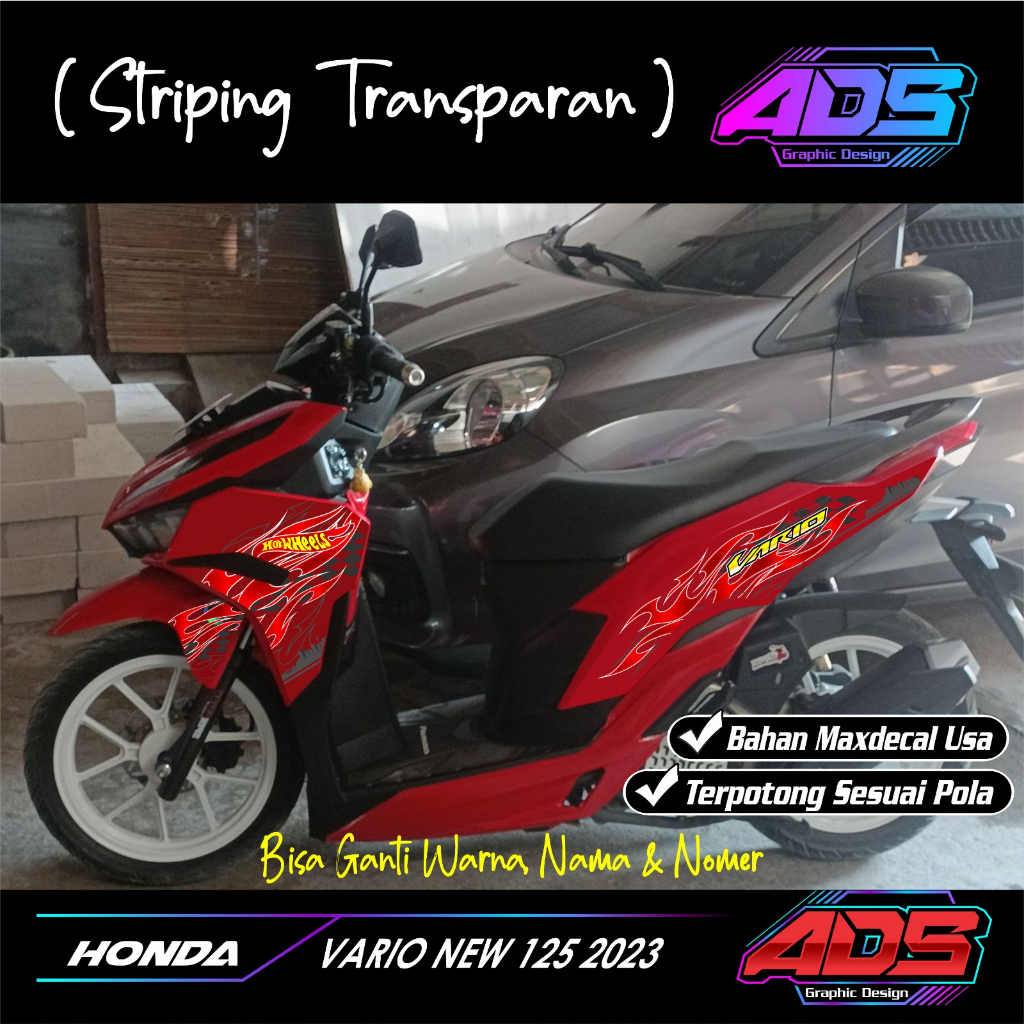 Jual STRIPING VARIO 125 2023-STRIPING HOTWHEELS VARIO 125 2023 TRANSPARAN UV BISA CUSTOM ...