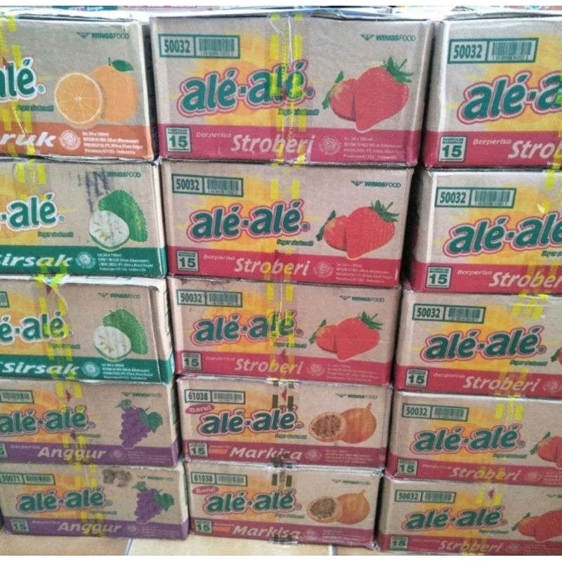 Jual Ale - Ale Minuman Rasa Buah 1 Dus Isi 24 Pcs 180ml | Shopee Indonesia