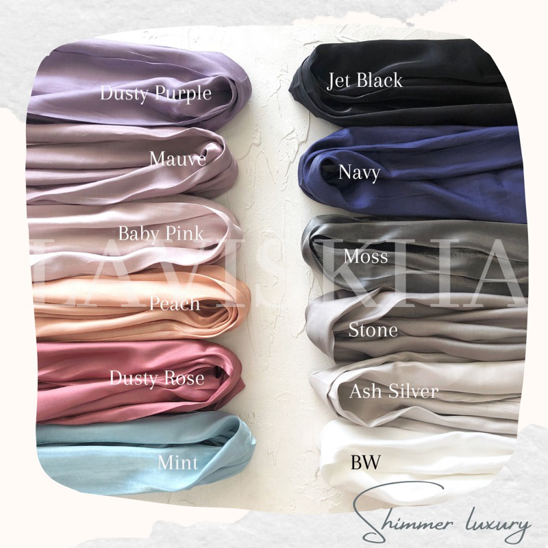 Jual Shimmer Luxury Pashmina silk satin glossy mengkilap | Shopee Indonesia