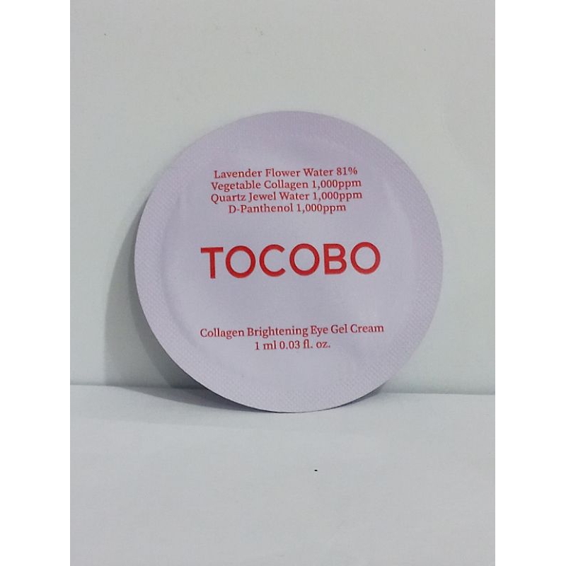 Jual SAMPLE - TOCOBO collagen brightening eye gel cream 1ml | Shopee ...
