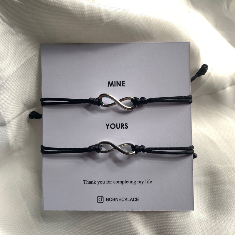 Jual BOBNECKLACE - Gelang tali infinity couple - mine and yours ...
