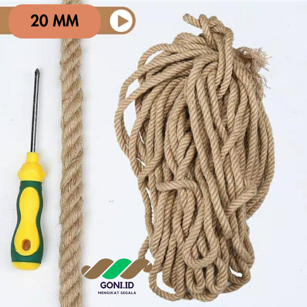 Jual Tali Goni 20mm /Hemp Rope / Tali Tambang / Tali Tambang / Tali ...