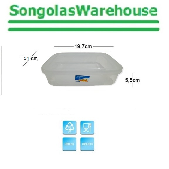 Jual Mutiarapack 900(19x14x h:5) BENING Transparant Kotak Plastik ...