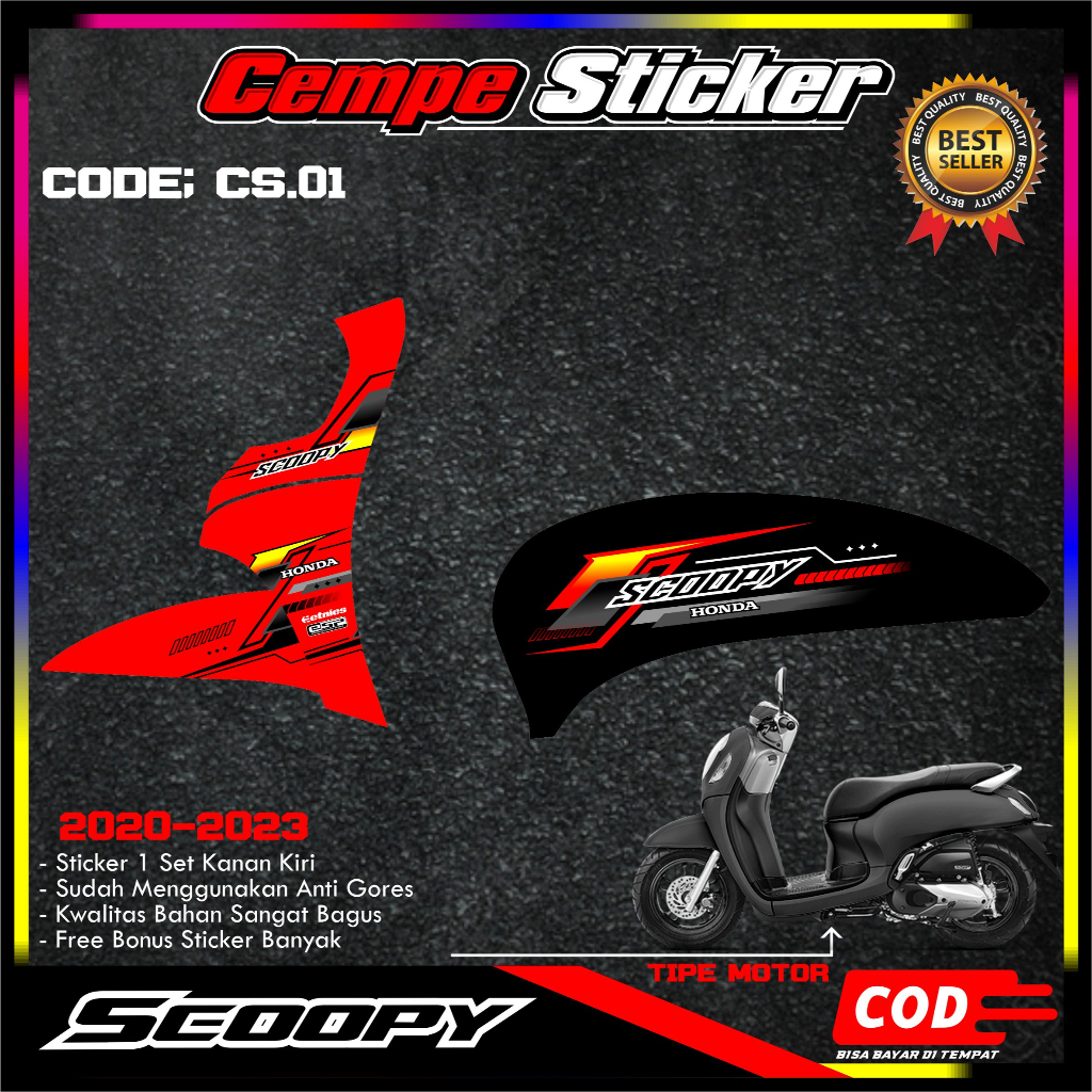 Jual Stiker Scoopy New 2020-2023 Decal Striping Standar Scoopy New ...