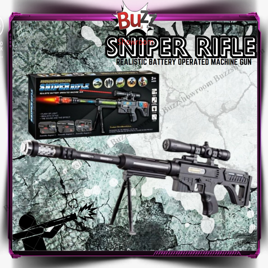 Jual Tembakan Anak Sniper Rifle Mainan Pistol Senjata Senapan Infrared ...