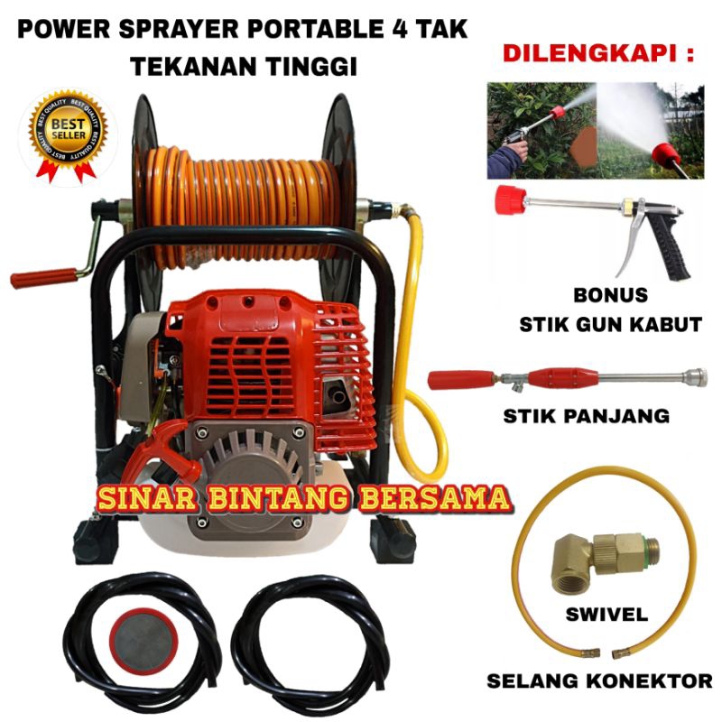 Jual POWER SPRAYER PORTABLE 4 TAK TEKANAN TINGGI KUALITAS TERBAIK ...